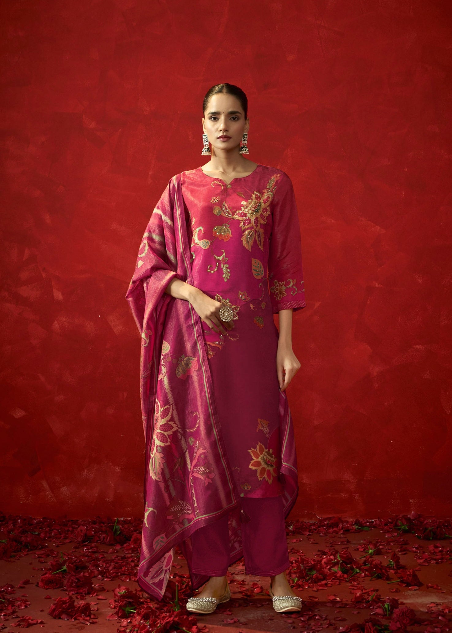 Red Dazzle Shimmer Suit